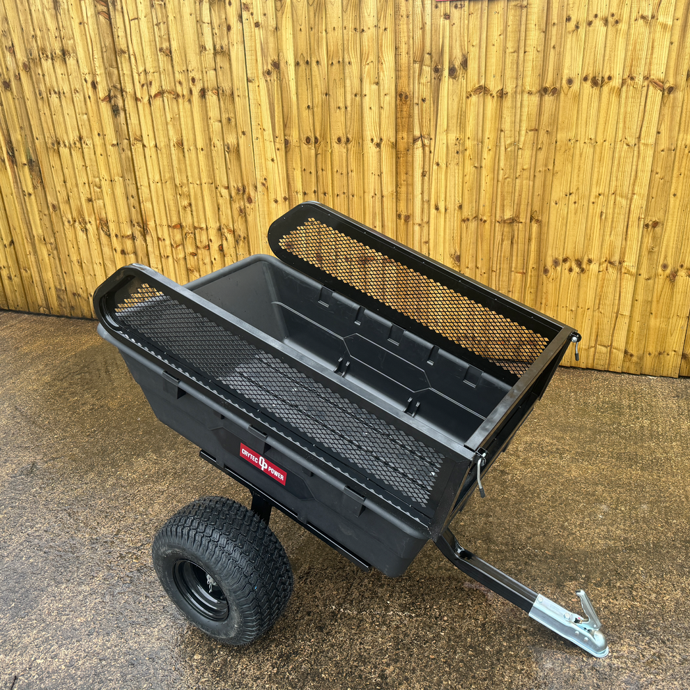 Crytec ATV 4X4 Quad Trailer 500KG Capacity With Tipping Bucket And Ste