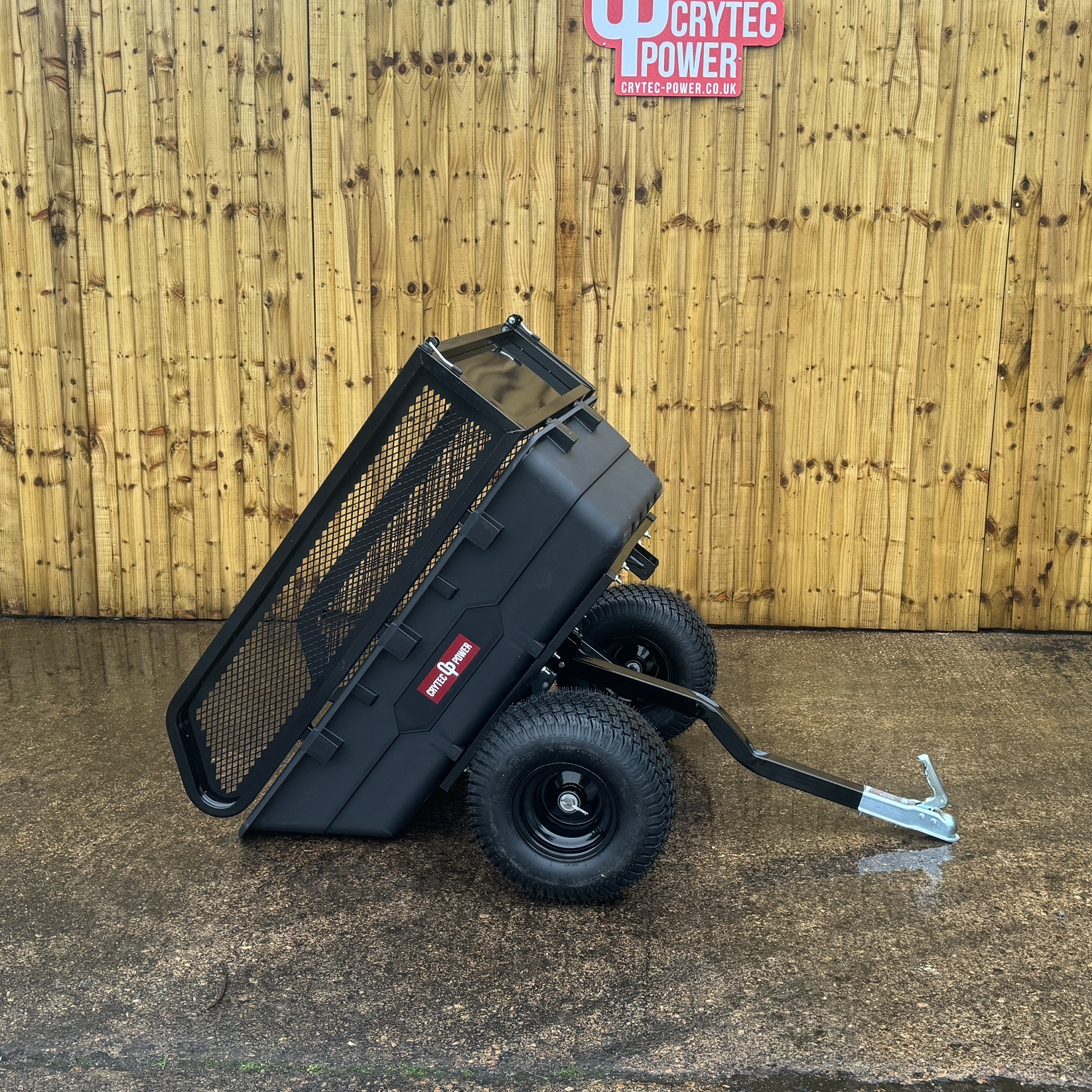 Crytec ATV 4X4 Quad Trailer 500KG Capacity With Tipping Bucket And Ste