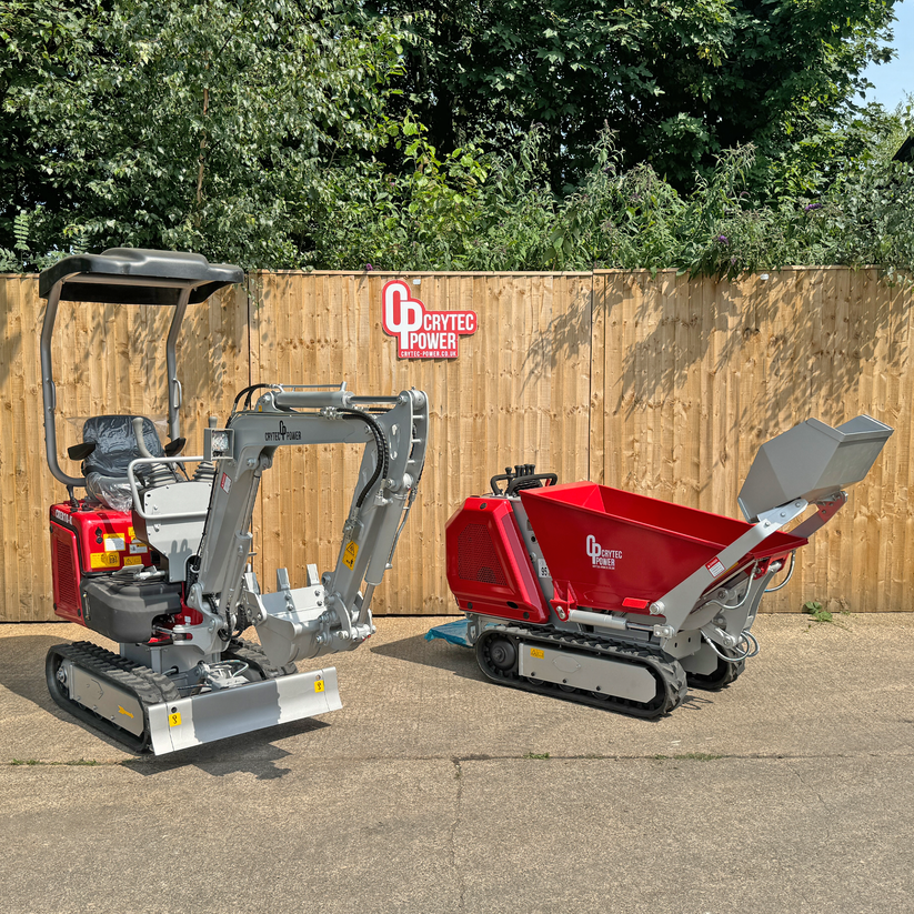 1 Ton Excavator & 800kg Mini Dumper Bundle *SAVE BIG* – Crytec