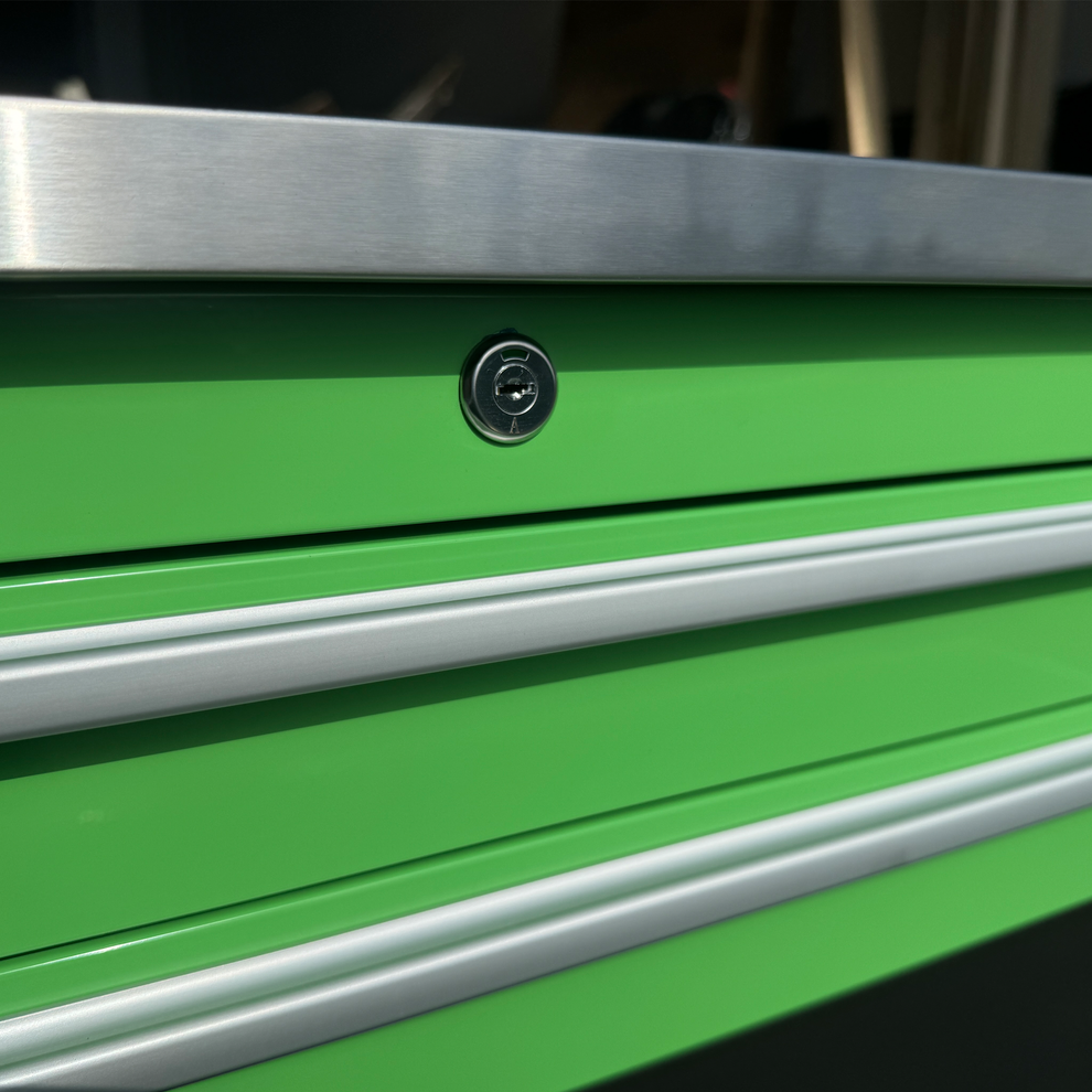 Crytec Pro Cab Green 72 inch Stainless Steel Top Tool Cabinet Snap On